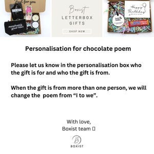 Personalised Chocolate Poem Box, 60th Birthday Hamper Gift, Letterbox ...