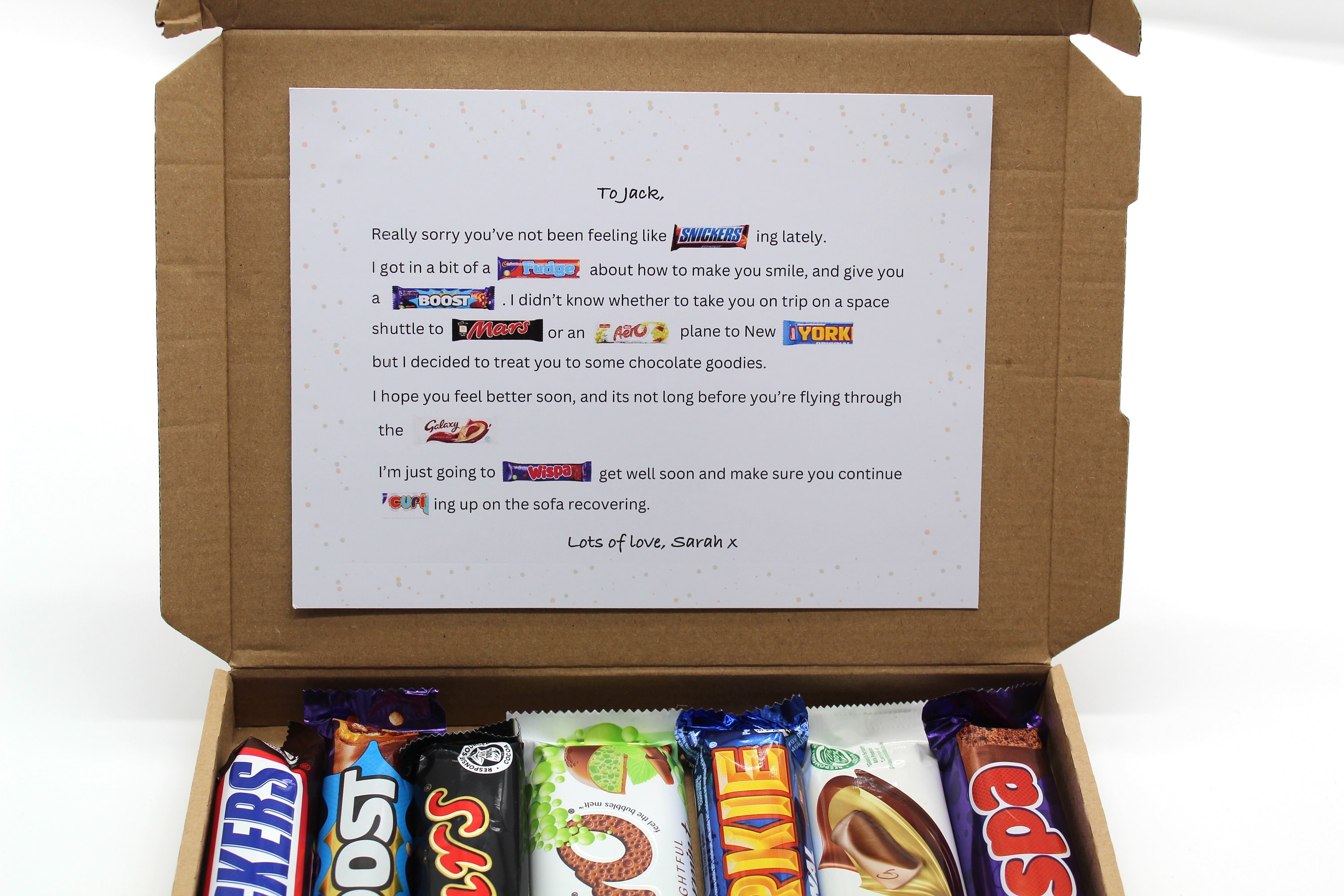 Get Well Candy Bar Poem La Folie Real Chocolate | Spending This Fine
