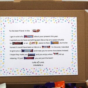 Chocolate Birthday Best Friend Letterbox Gift, Best Friend Gift, Bestie ...