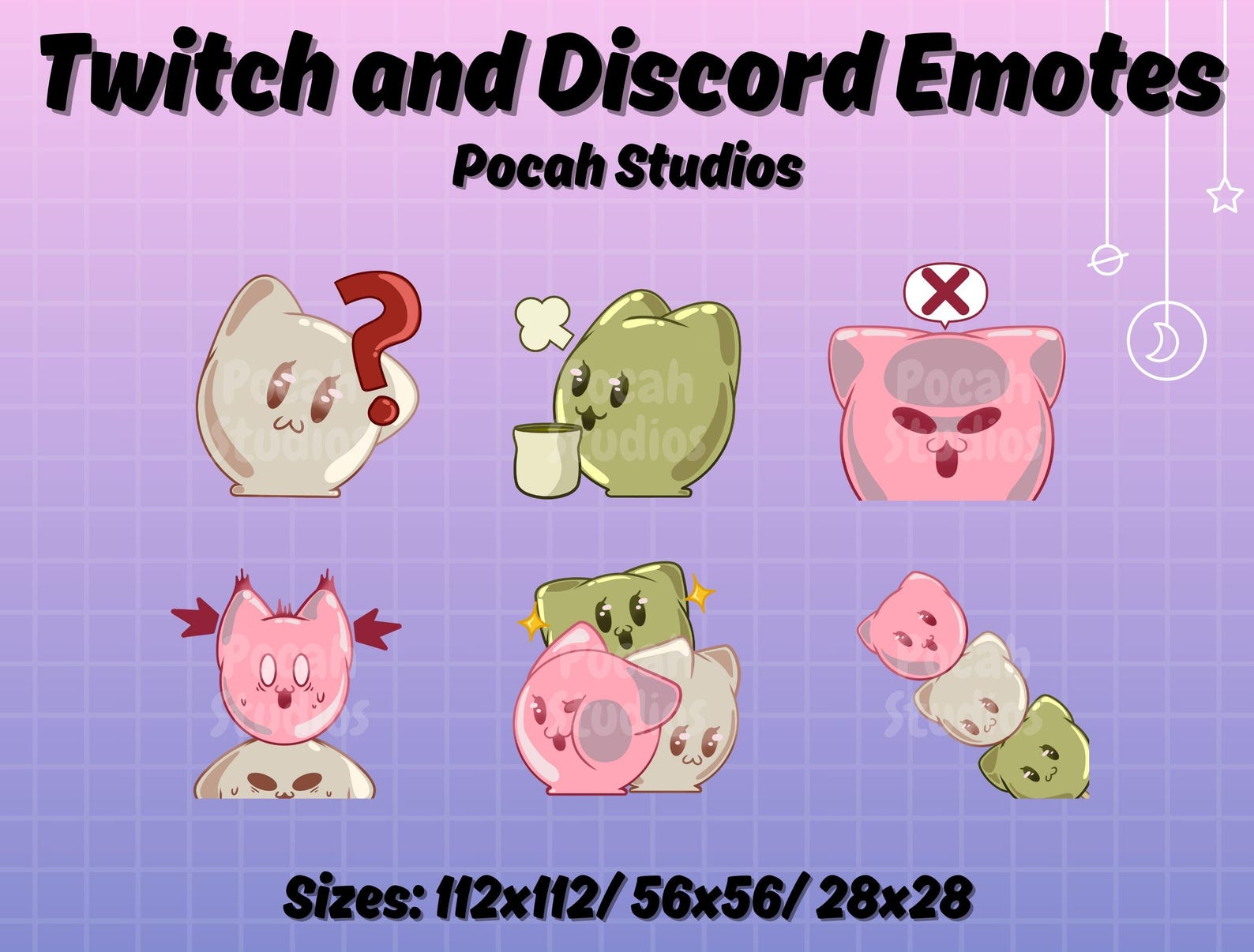 Cute Hanami Dango Cat Emotes - Etsy