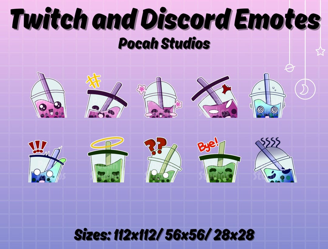 Boba Emotes - Etsy