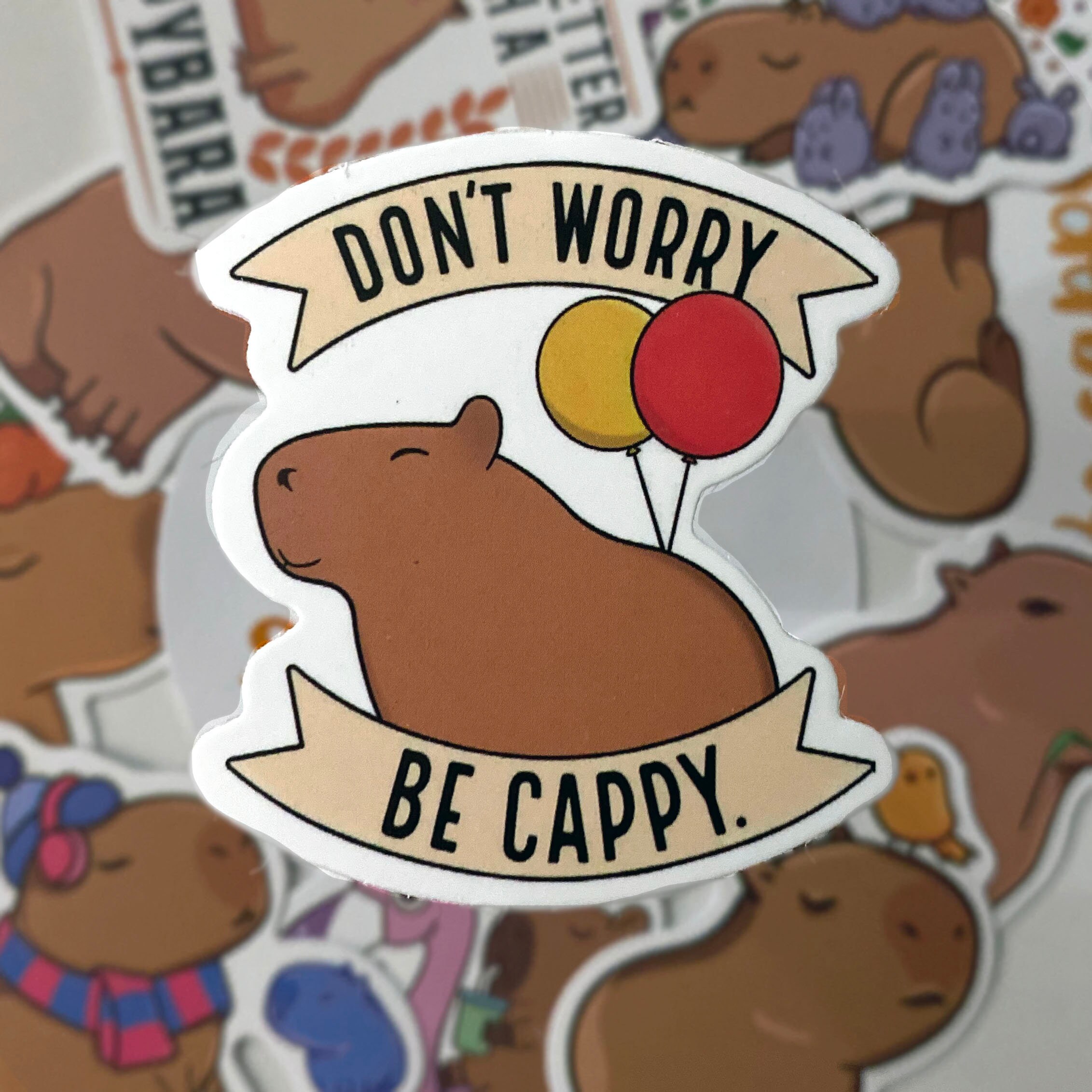 The Cute Capybara One Capybara Sticker Pack Cute Cappy - Etsy