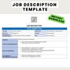 Job Description Template ǀ HR Forms ǀ New Employee | Recruitment Form ...