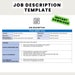 Job Description Template ǀ HR Forms ǀ New Employee | Recruitment Form ...