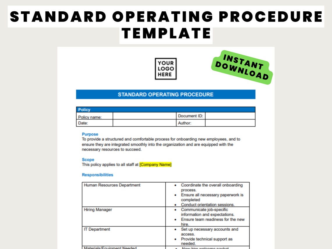 Standard Operating Procedure | HR Forms ǀ SOP | Recruitment Form ...