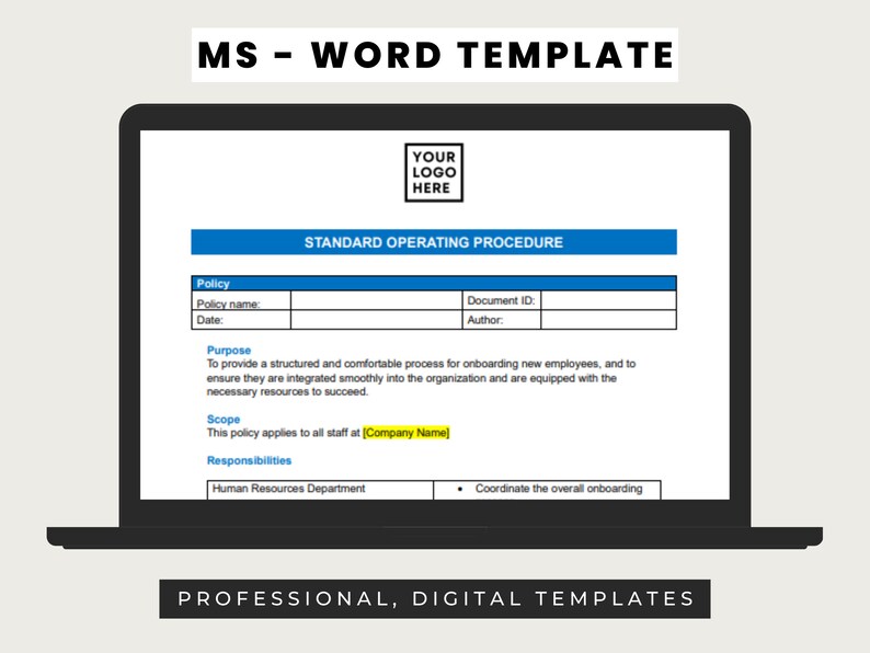 Standard Operating Procedure | HR Forms ǀ SOP | Recruitment Form ...