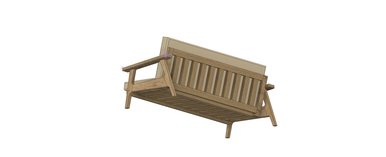 Wooden Sofa CAD Drawings for DIY Build: Elevate Your Furniture Design ...