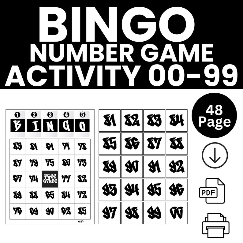 Printable Bingo Number Cards Fun and Easy Bingo Templates for Parties ...