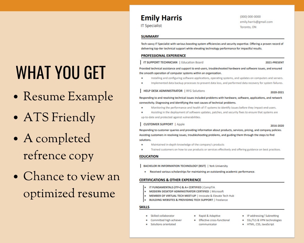 ATS Friendly Resume Template for Google Docs Resume Template to ...