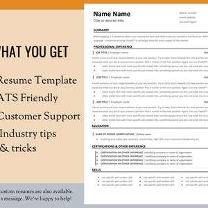 ATS Friendly Resume Template for Google Docs Resume Template to ...