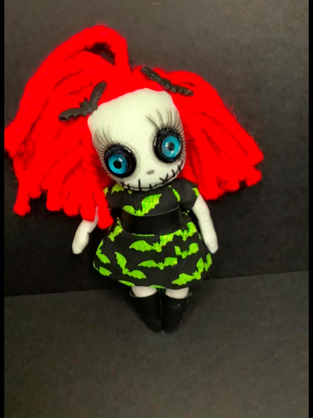 Beautiful Red Hair Alternative Emo Goth Horror Cute Fabric Doll - Etsy