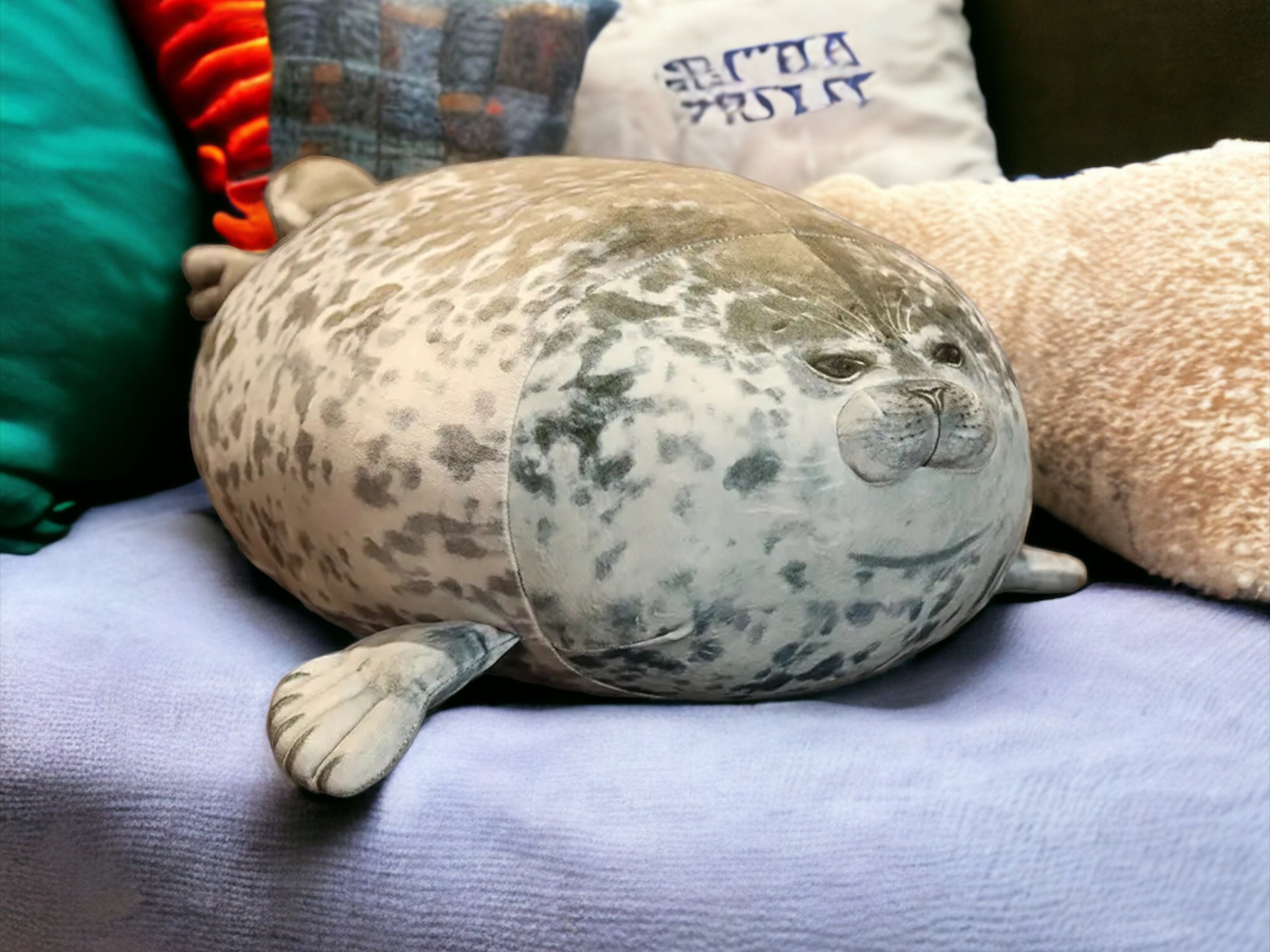 Seal Plush, Weighted Stuffed Animal, Japanese Seal Stuffed Animal, Seal ...