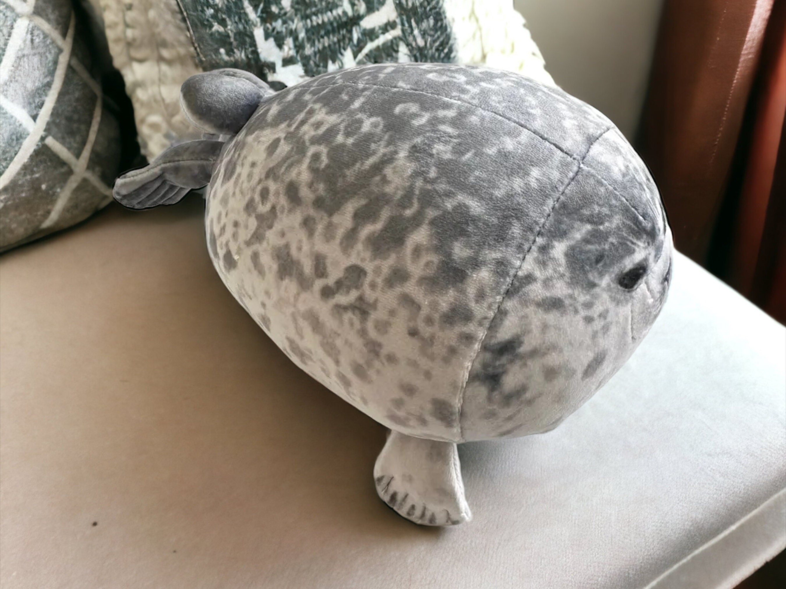 Seal Plush, Weighted Stuffed Animal, Japanese Seal Stuffed Animal, Seal ...