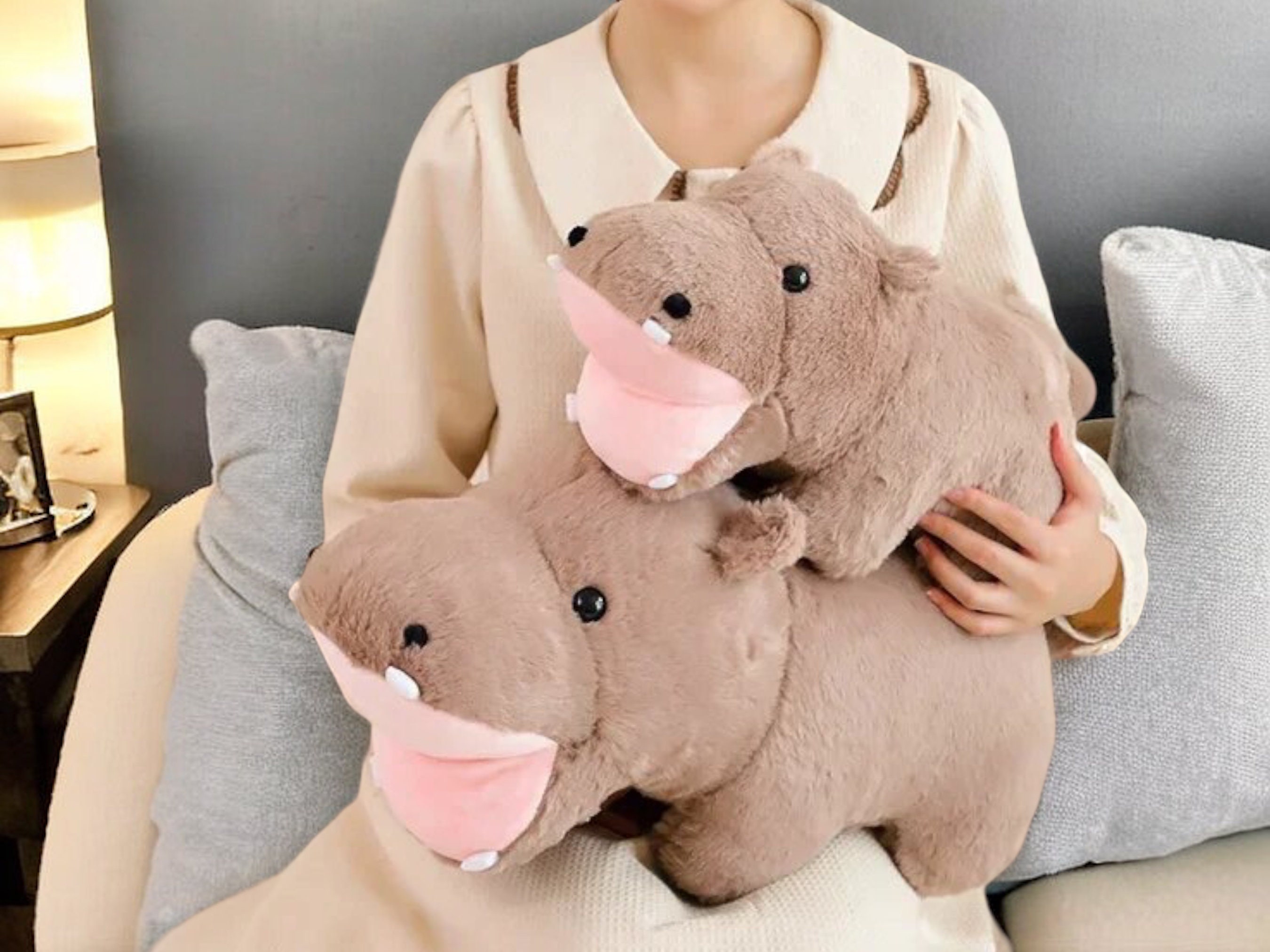 Hippopotamus Weighted Stuffed Animal Hippo Plushie Mammal - Etsy