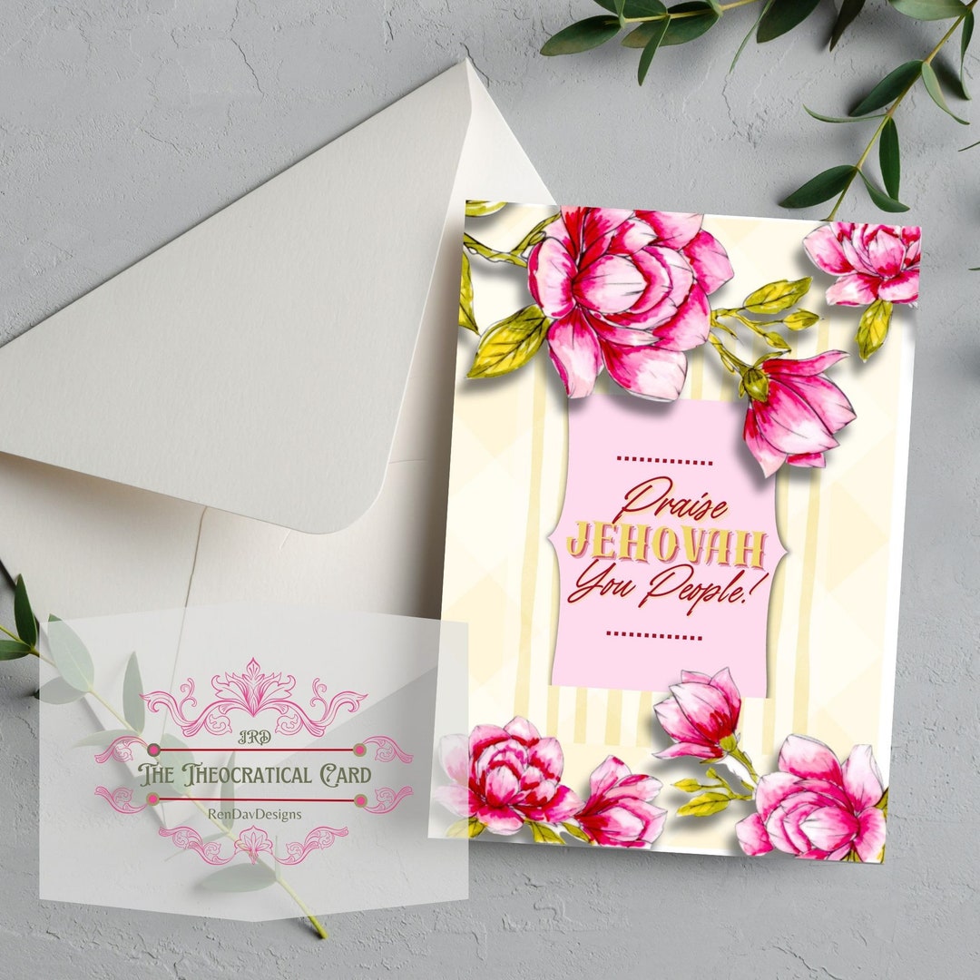 Praise Jehovah You People Greeting Card. Jw Gift, Jw Art, Jw Greeting ...