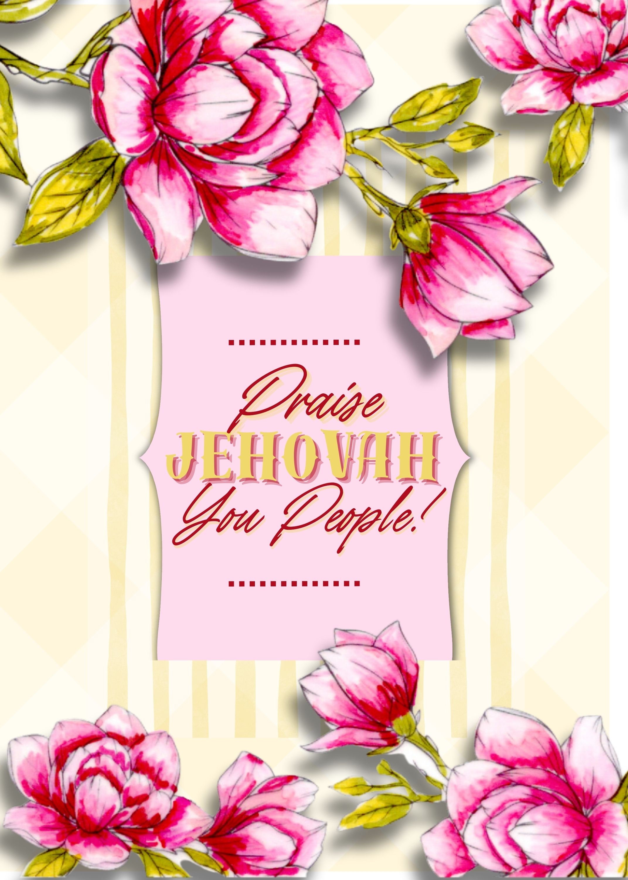 Praise Jehovah You People Greeting Card. Jw Gift, Jw Art, Jw Greeting ...