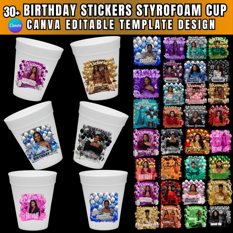 Picture Stickers Cups - Etsy