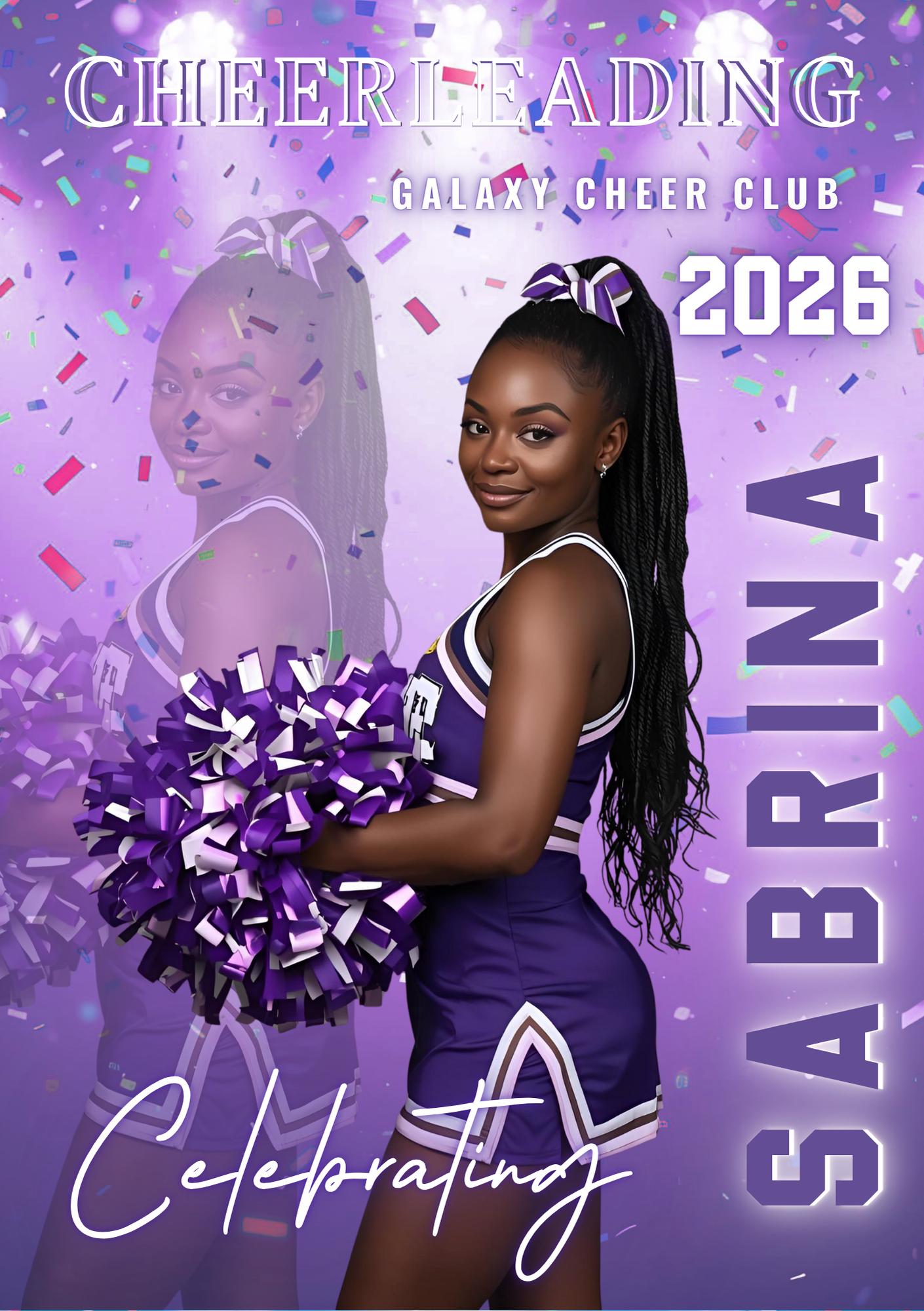 Cheerleader Poster Templates, Senior Night Banner, Sports Team (canva ...
