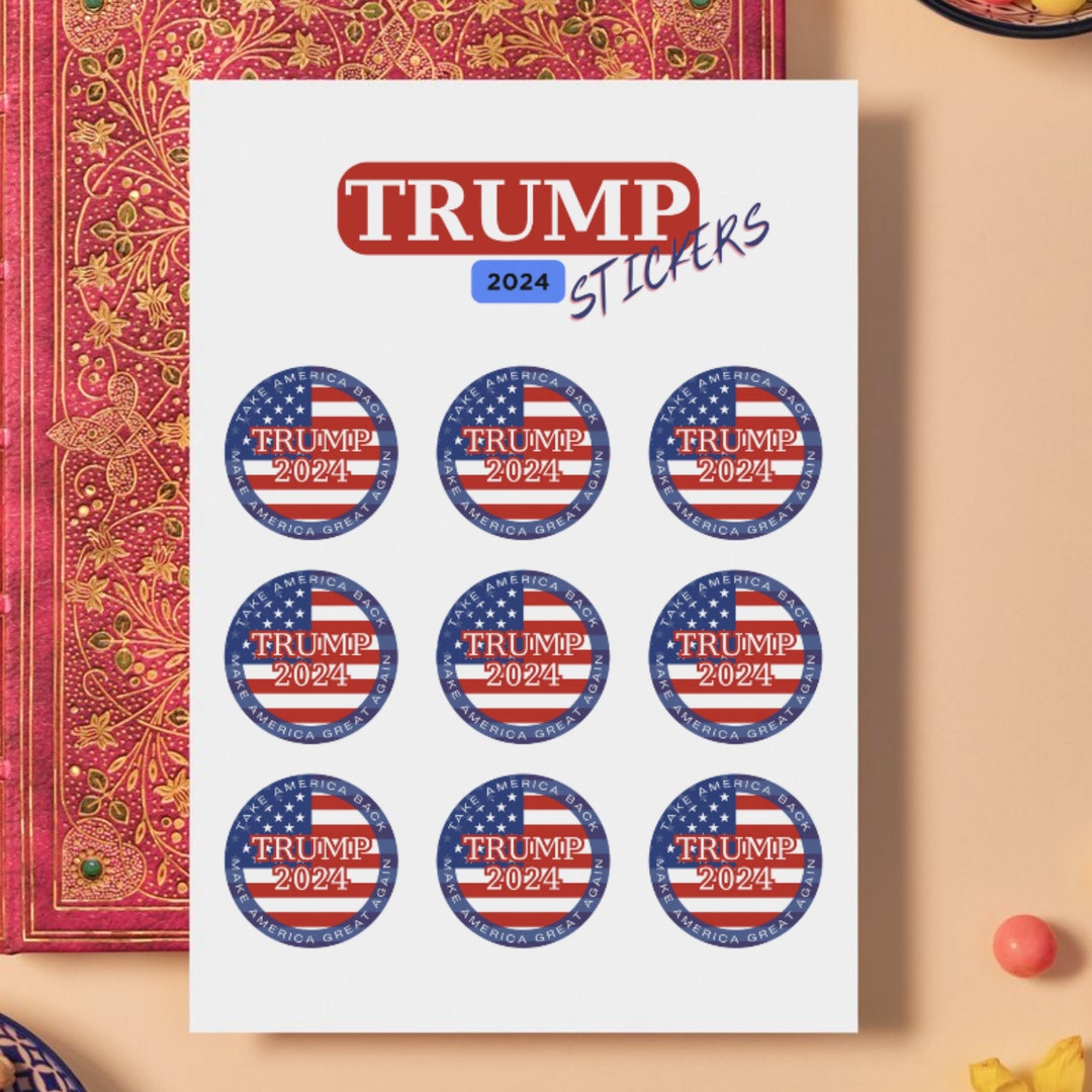 Trump 2024 Stickers, Trump Stickers, 2024 Stickers, Stickers, Instant ...