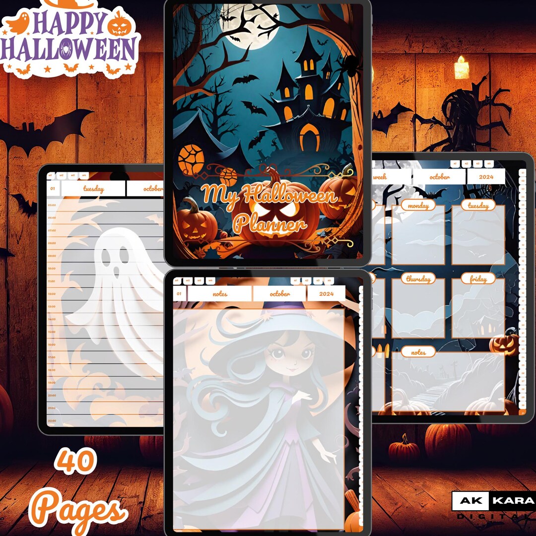 Halloween Planner, October Planner, Monthly Planner, Weekly Planner ...