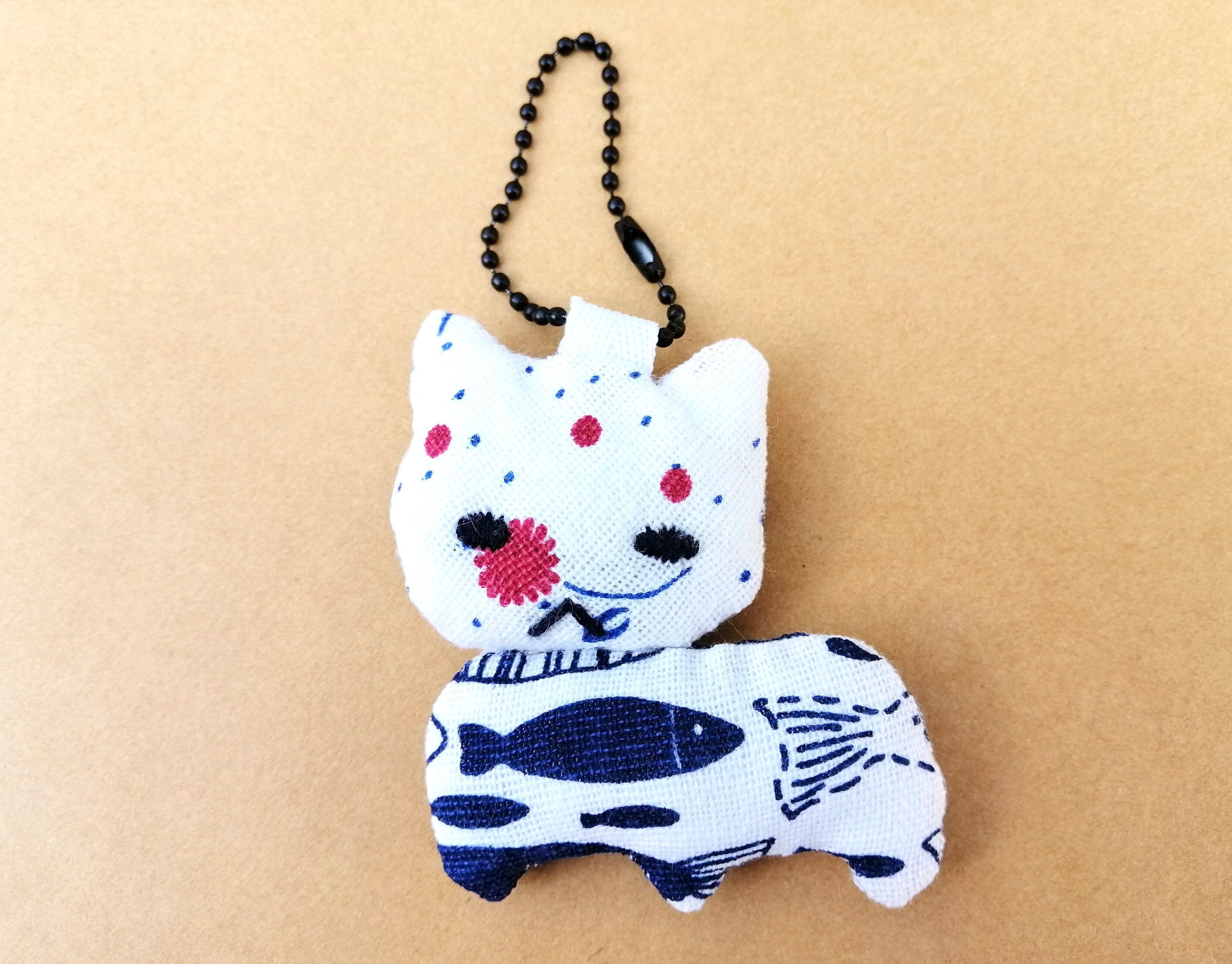 Handmade Plush Toy: Plushie Keychain / Adorable Cat Keychain ...