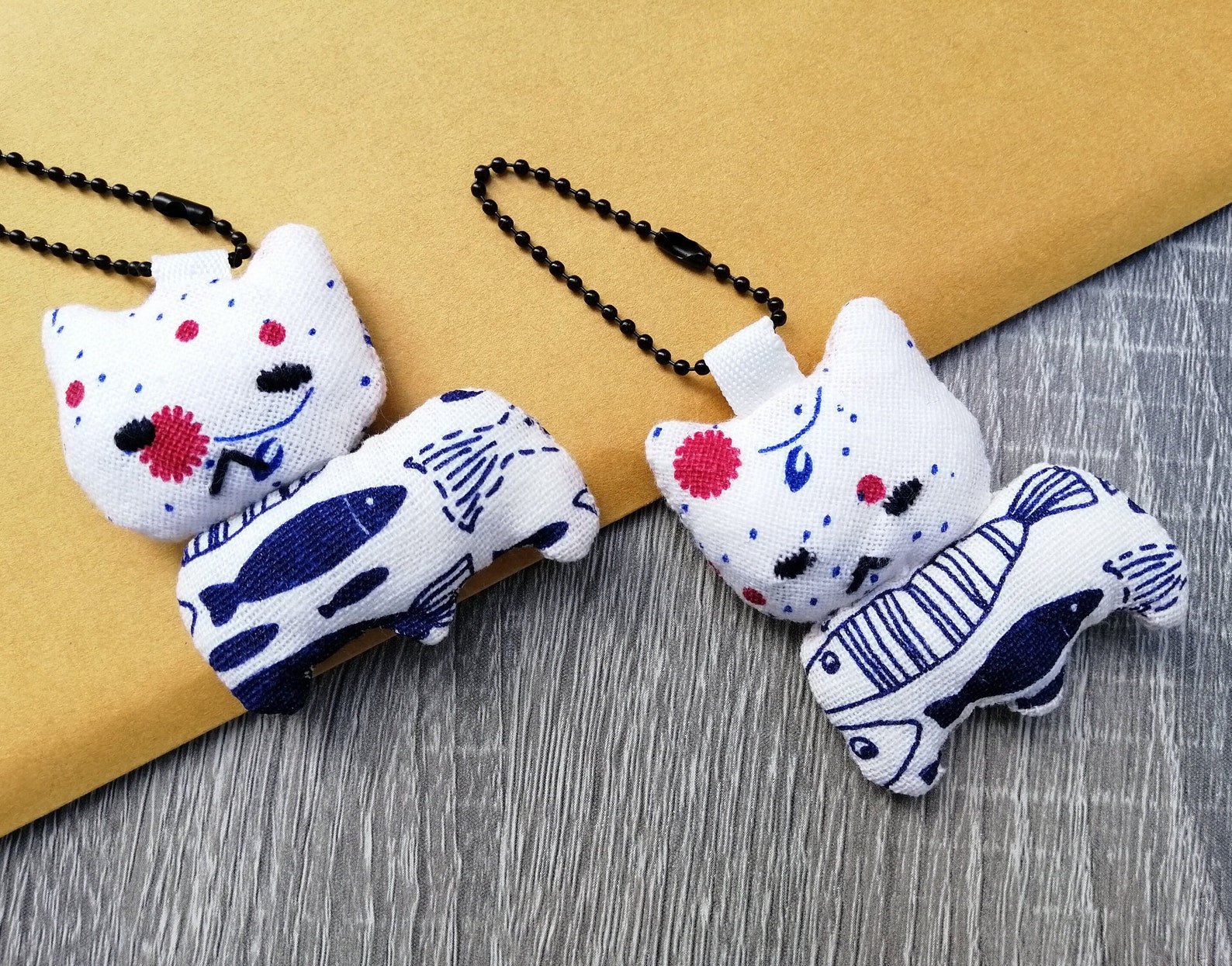 Handmade Plush Toy: Plushie Keychain / Adorable Cat Keychain ...