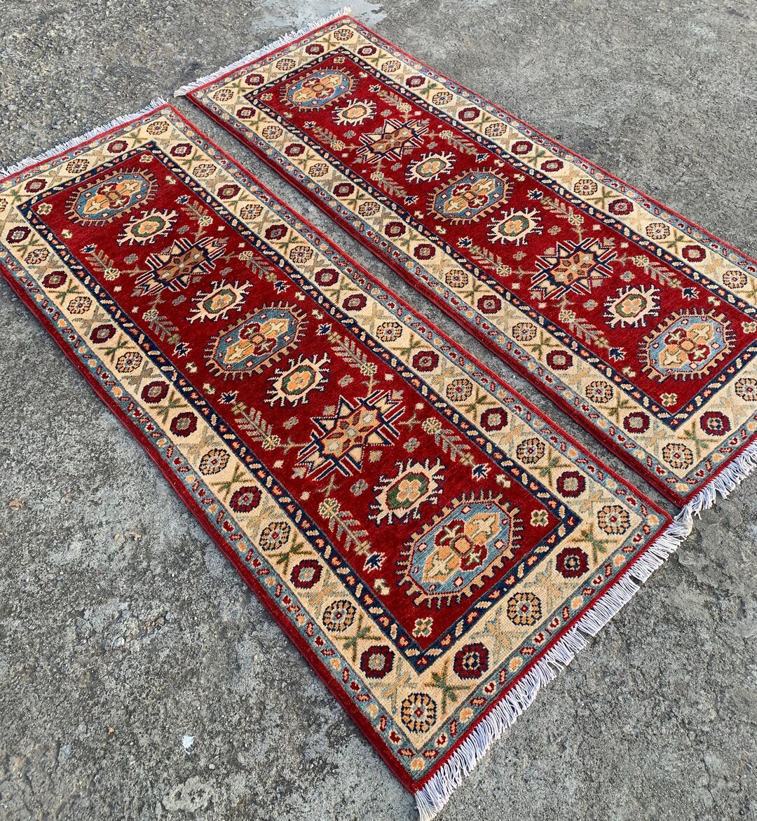 2' X 5'6 Feet, Afghan Handmade Yak Kash Kazak Rug Runner, Natural Dyed ...
