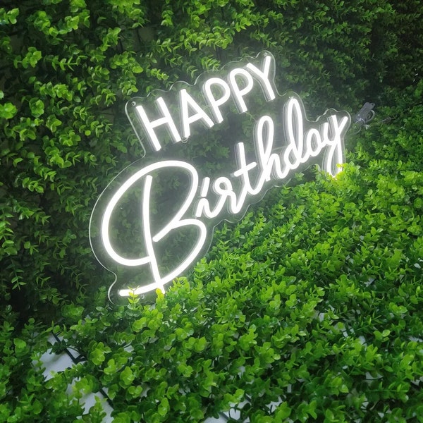 Neon Birthday Banner - Etsy