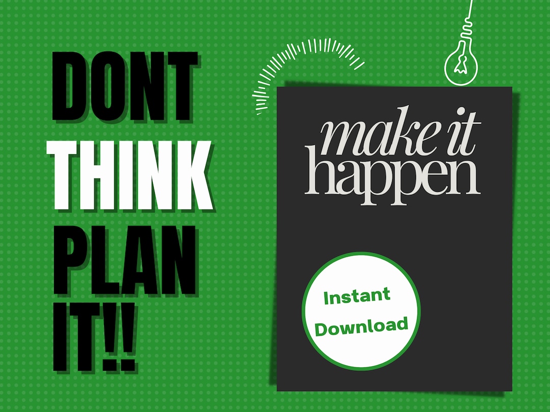 Make It Happen Planner- Printable - Etsy