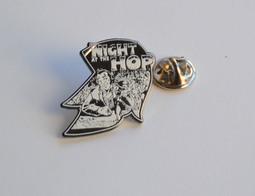 Night at the Hop Trojan Style Logo Pin *new Bigger Design* (max.dim 25 ...