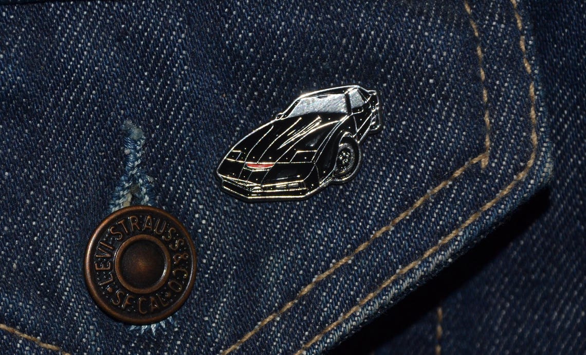 PUTTY. Style Pin - KITT, Knight Rider, David Hasselhoff (max.dim 25 Mm ...