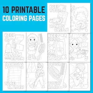 Coloring Pages for Kids Personal Hygiene 2 - Etsy
