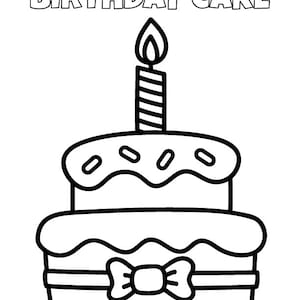 Birthday Cake Cut and Paste Paper Craft Worksheets for Kids | Printable ...