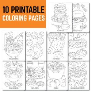 My Favorite Food Coloring Pages for Kids Printable Digital - Etsy