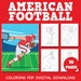 American Football Coloring Pages Pack 1 - Etsy