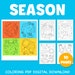 Coloring Pages for Kids Weather and Seasons Pack 2 | Printable Pdf US ...