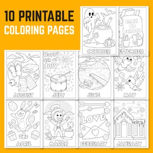 Coloring Pages for Kids Weather and Seasons Pack 1 | Printable Pdf US ...