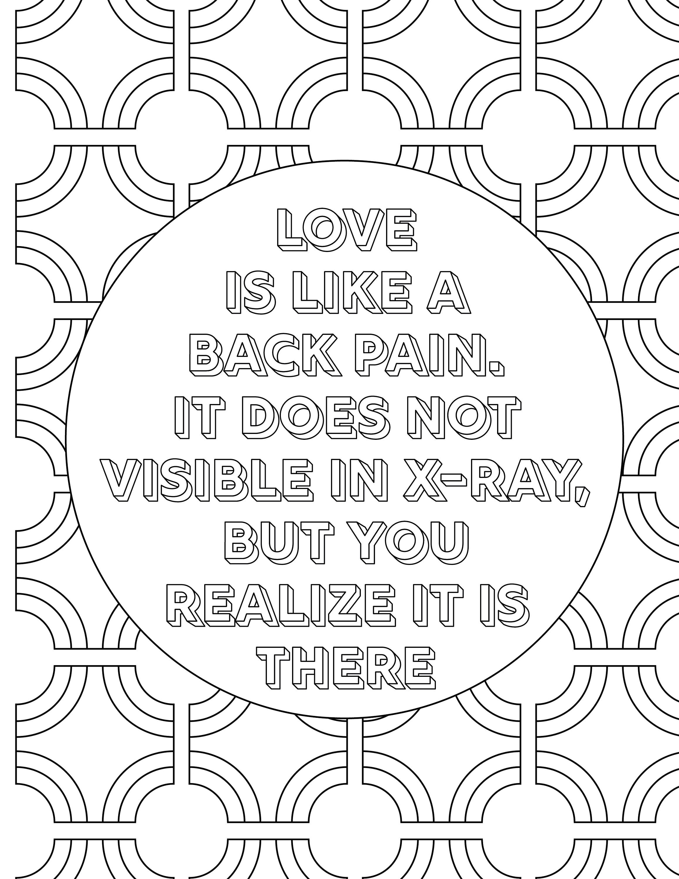 30 Back & Body Hurts Funny Printable Pdf Adult Coloring Pages for Back ...