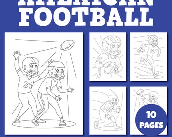 American Football Coloring Pages Pack 1 - Etsy