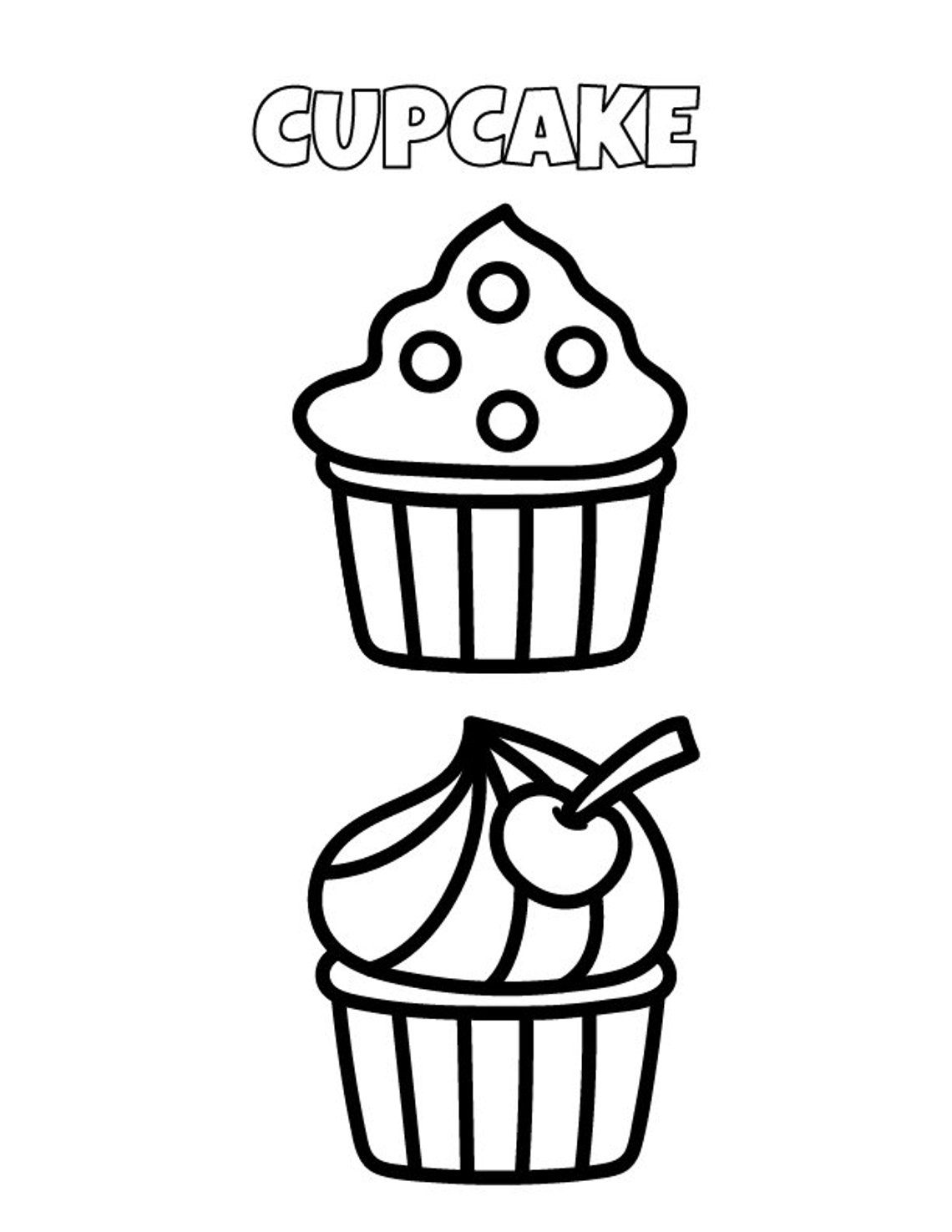Cupcake Cut and Paste Craft Coloring Worksheets for Kids | Printable US ...