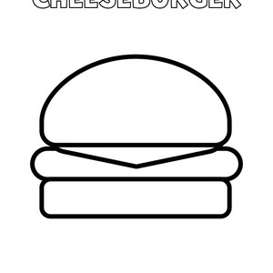 Cheeseburger Cut and Paste Easy Fun Craft Worksheets for Kids ...