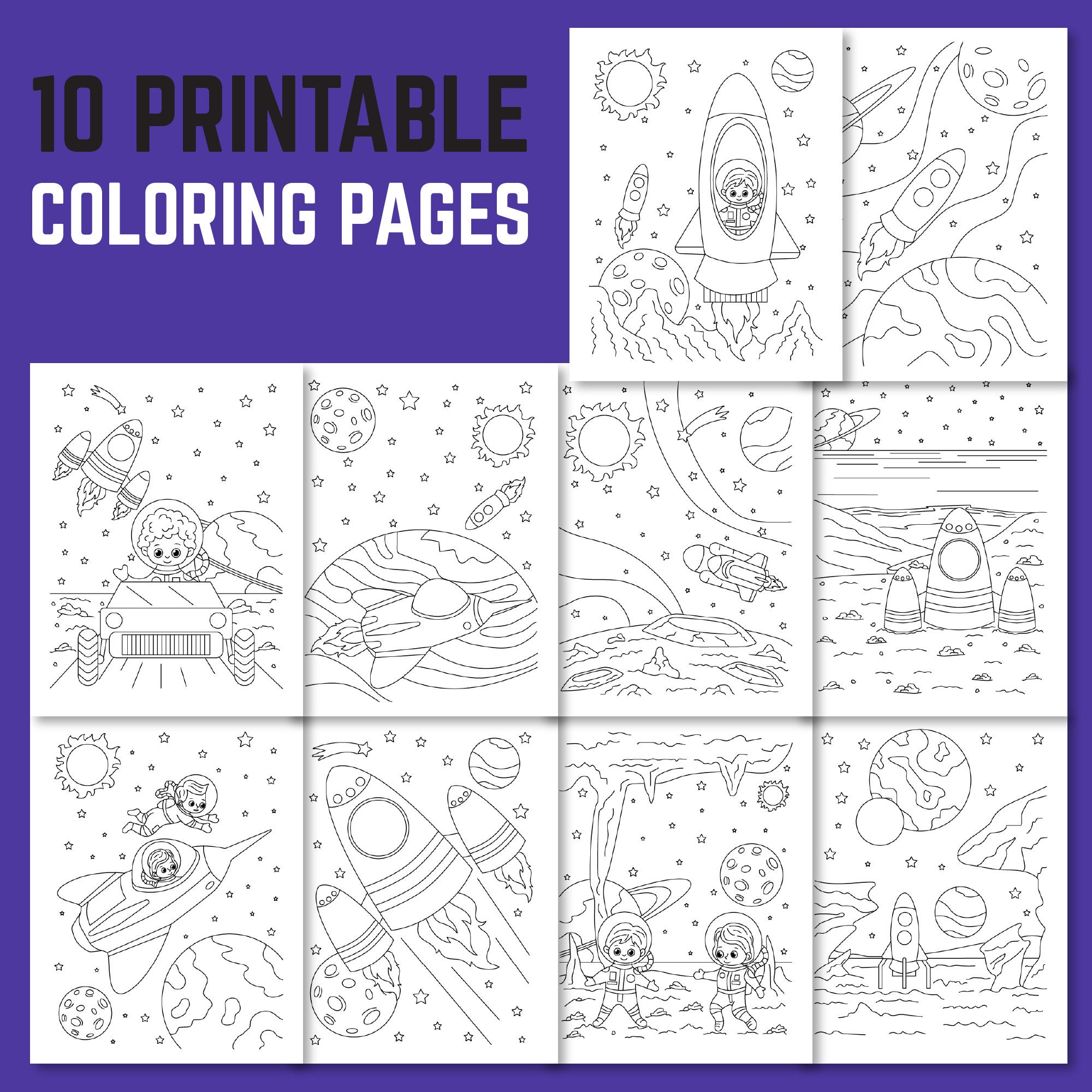 Mysteries of Space Printable Sheet Pdf Back to School Coloring Pages ...