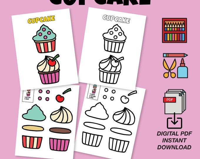 Printable Birthday Cake Craft Template for Kids | Birthday Activities ...