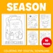 Coloring Pages for Kids Weather and Seasons Pack 1 | Printable Pdf US ...