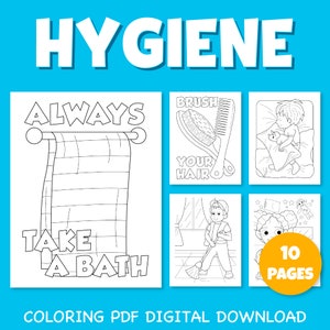 Coloring Pages for Kids Personal Hygiene 2 - Etsy