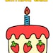 Strawberry Birthday Cake Craft | Cut and Paste Activity (printable) - Etsy