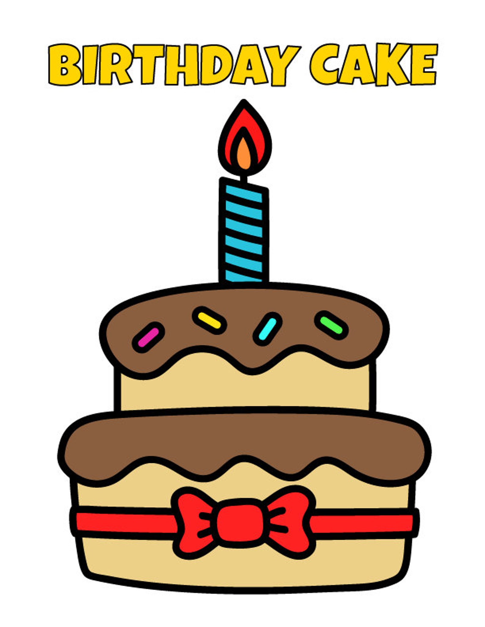 Birthday Cake Cut and Paste Paper Craft Worksheets for Kids | Printable ...