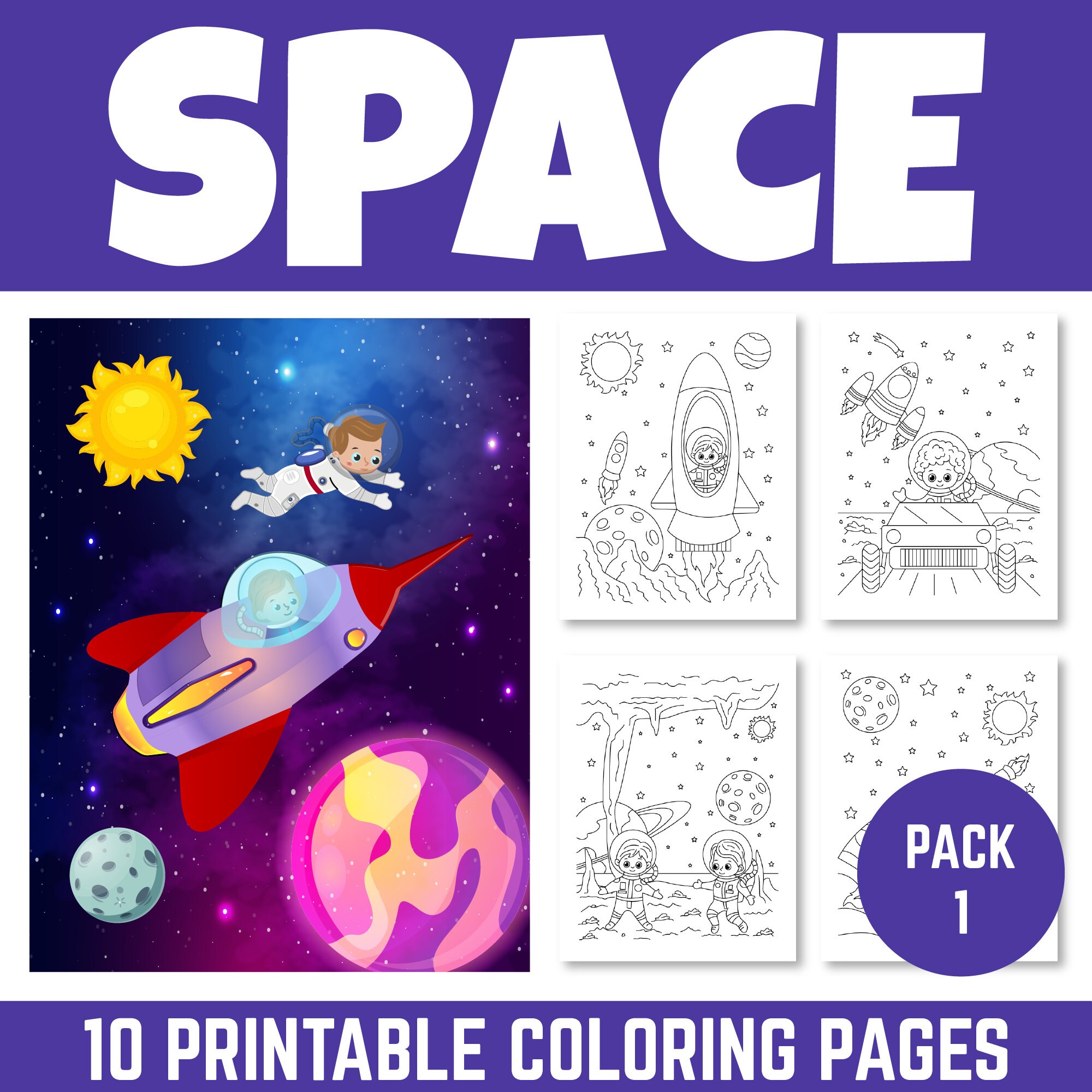 Mysteries of Space Printable Sheet Pdf Back to School Coloring Pages ...