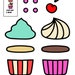 Cupcake Cut and Paste Craft Coloring Worksheets for Kids | Printable US ...
