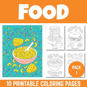 My Favorite Food Coloring Pages for Kids Printable Digital - Etsy